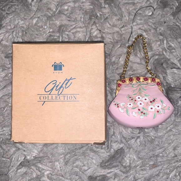 Avon | Holiday | Vintage Ceramic Purse Ornament 200 Avon Victorian Pink ...